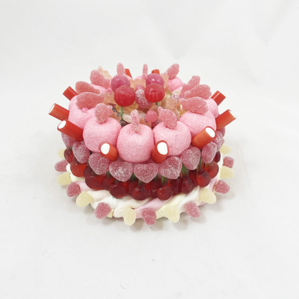 Roze snoeptaart - 't Katooke - Geschenkenwinkel te Merchtem